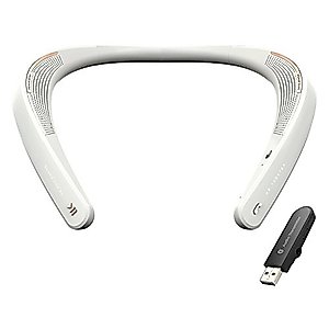 My Theater Wearable Neckband Bluetooth Speaker Universal, White (EM-W100UWH)