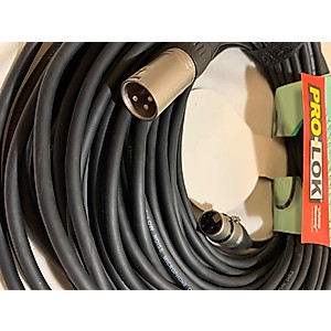 Pro-Lok PCM-100X-NK-BK | 100ft Microphone Cable | XLR to XLR | Black