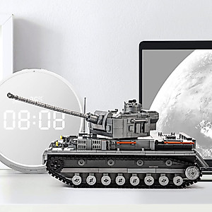 DAHONPA Panzer-Ⅳ Tank Army Building Block(1328 PCS),WW2 Military Historical Collection Model with Soldier Figures,Toys Gifts for Kid and Adult.