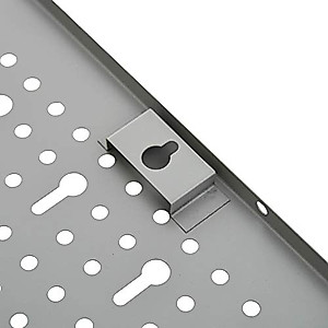 Tidyard 3 Piece Wall-Mounted Peg Boards, Steel Wall Panels with Holes, Metal Tool Pegboards Storage Organizer Gray for Garage, Workbench, Workshop 47.2 x 22.8 x 0.4 Inches (L x W x T)