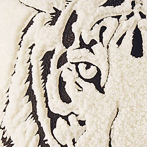 Betsey Johnson Throw Pillow Cozy Bedding with Zipper Closure, Stylish Home Decor, 1 Count (Pack of 1), Betsey's Tiger Black