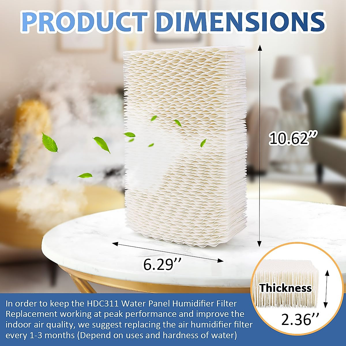 HDC311 Replacement Wicking Humidifier Filter For AIRCARE Humidifier models EA1201 and EA1208 humidifier filters (3-Pack)