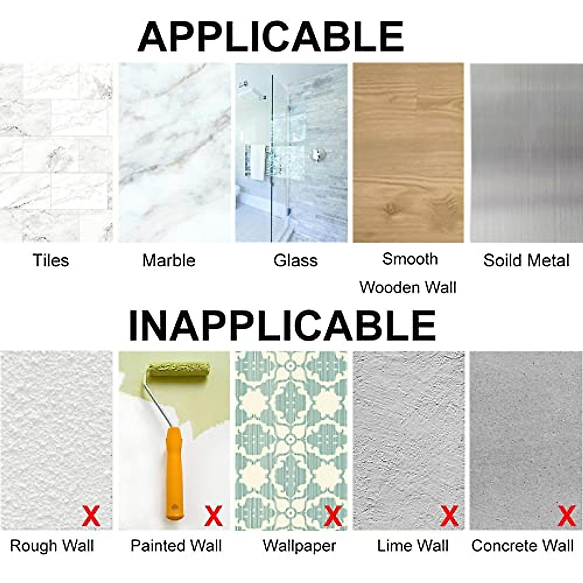 LAIGOO Adhesive Shower Caddy Corner Shelf, Hanging Bathroom Shelves Wall Mounted Shower Shelf, Non-Drilling Floating Shelf for Bathroom Organizer/Kitchen/Shower Organizer (2 Pack, Black)