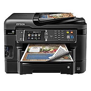 Epson WorkForce WF-3640 Wireless Color All-in-One Inkjet Printer with Scanner and Copier, Amazon Dash Replenishment Ready