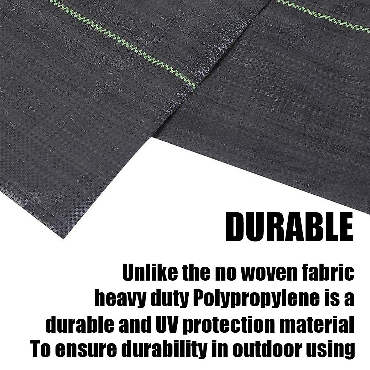 Mininfa Weed Barrier 6ft x150ft (When Unfold), 3.8OZ Heavy Duty Woven Landscape Fabric, Polypropylene Eco Friendly Weed Block for Outdoor or Greenhouse