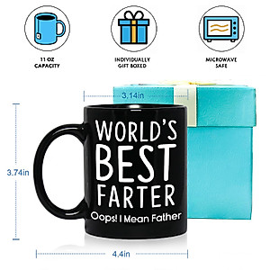 Dad Birthday Gifts From Daughter Dad Gifts From Son 11oz Best Dad Coffee Mug Funny Happy Bday Christmas Holiday Presents For Father Dad In Law Bonus Dad Step Dad Men Black Cup Gift