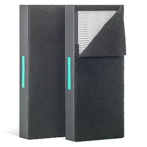 Alen Air Filter TF15-Pure Replacement HEPA Filter for T100 & T300 Air Purifiers - Captures Allergens, Dust, & Mold (2 Filters)