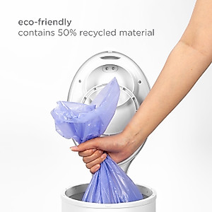 Ubbi Disposable Diaper Pail Plastic Bags, Value Pack, 75 Count, 13-Gallon Bags