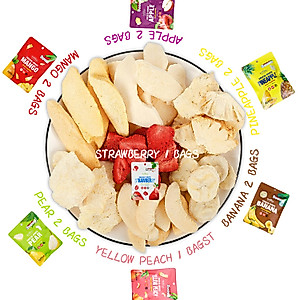 ONETANG Freeze-Dried Mixed Fruit, 12 Pack Single-Serve Pack, Non GMO, Kosher, No Add Sugar, Gluten free, Vegan, Holiday Gifts, Healthy Snack 0.35 Ounce