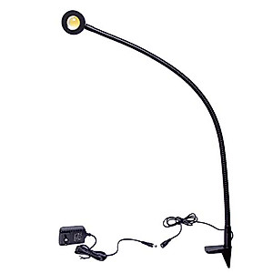 Hersi 5w 30‘’Long Swing Arm 110v/220v Desk Lamp Metal Architect LED Task Light with Clamp, Adjustable Folding Twin-Arm Clip-on Table Lamp,Black