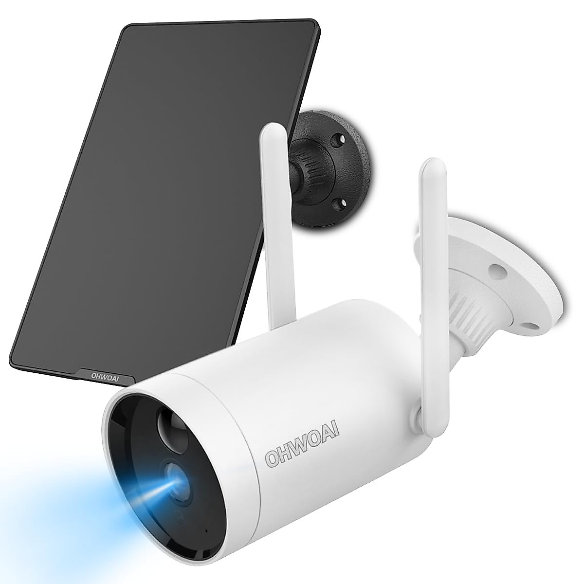 《 Two-Way Audio & Truly Wireles》 Outdoor Solar Powered Rechargeable Battery Camera, Surveillance WiFi Camera with Solar Panel, Security Home IP Camera, PIR Motion Detection, Waterproof, Night Vision