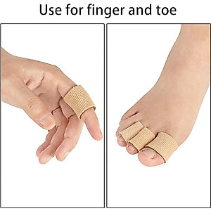Toe Sleeve Protectors Toe Cushion Tube Soft Gel Corn Pads Protectors, 42PCS Toe Spacers for Bunion, Hammer Toe, Cushions Corns, Blisters, Calluses on Toes, Fingers, Feet, YEAJOIN (4 Size)