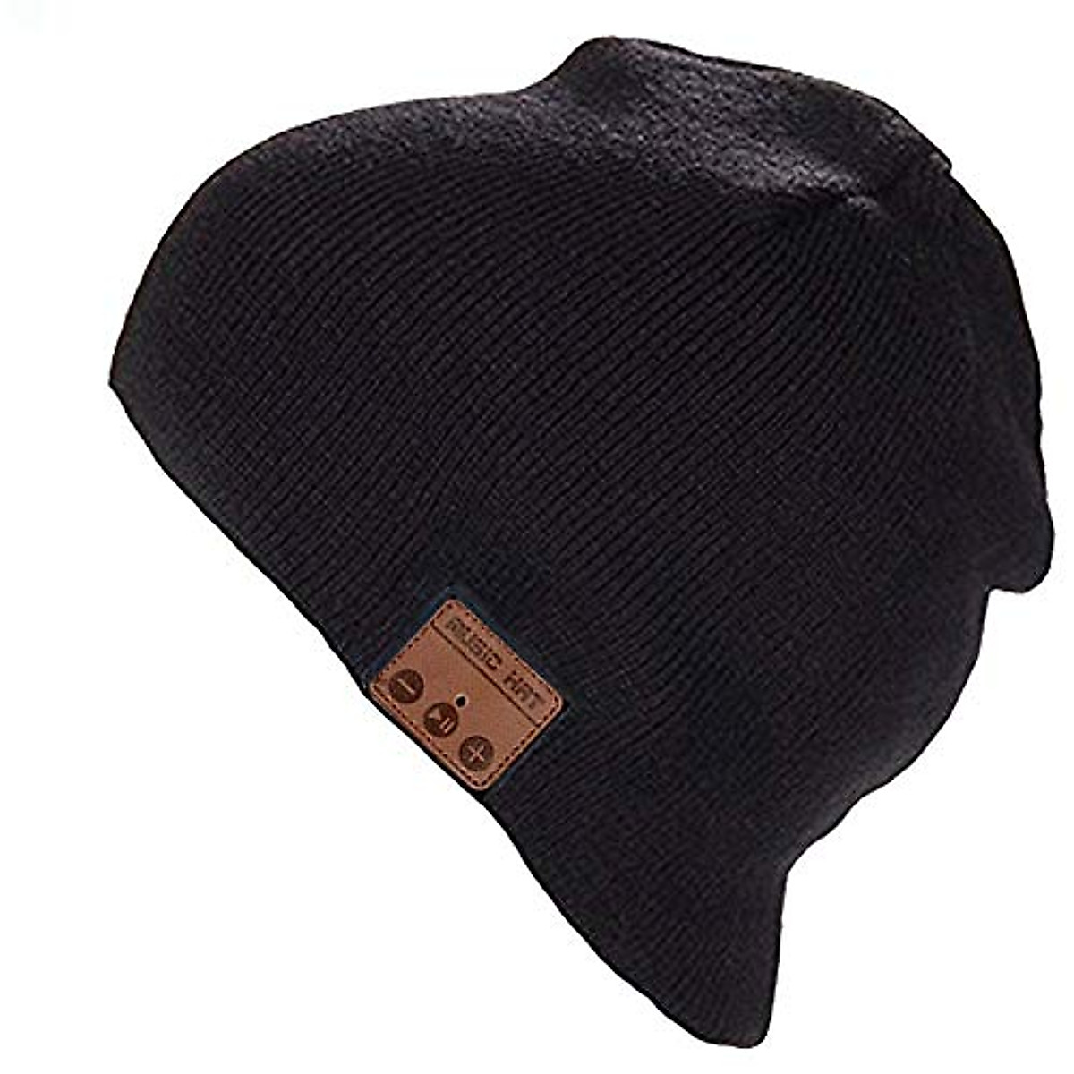 Happy-top Beanie Wireless Music Headphones Hat Compatible for iPhone Samsung Android (Light Grey)