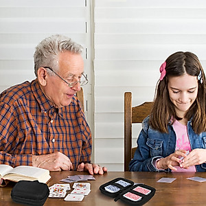 Sanwuta 2 Pcs Playing Card Case EVA Hard Travel Carrying Case for Classic Card Playing Card Box (Not Including Cards)(Small,Black)