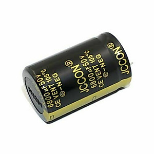 2PC 50v 6800uf JCCON Black Gold Audio Amplifier Filter Capacitor 25x40