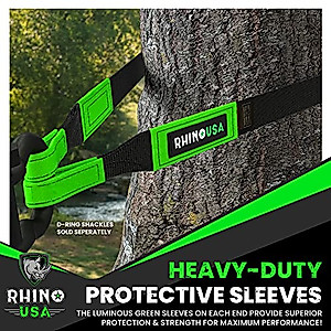 Rhino USA Recovery Tow Strap (3" x 20') Lab Tested 31,518lb Break Strength - Heavy Duty Offroad Straps with Triple Reinforced Loop Ends to Ensure Peace of Mind - Emergency 4x4 Off Road Towing Rope