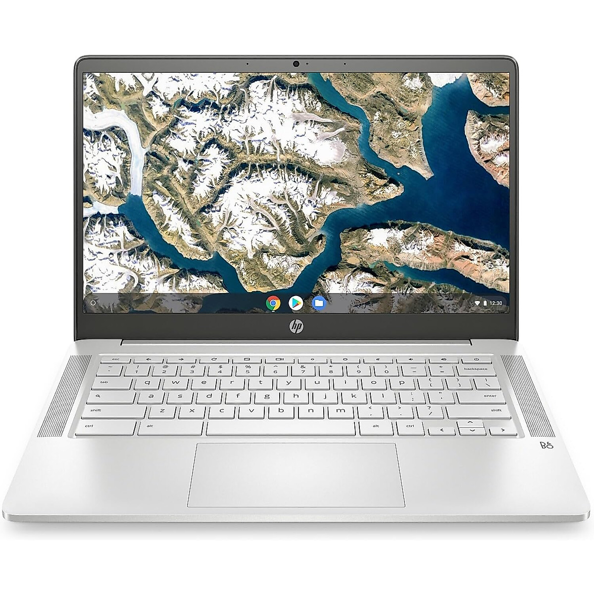 HP Chromebook 14a-na0010ca, 14-inch HD Laptop Intel Celeron N4000 4GB RAM 64GB eMMC USB-C, Wi-Fi & Bluetooth Built-in HD Camera Notebook, Small Computer PC, Google Chrome OS, Mineral Silver (Renewed)