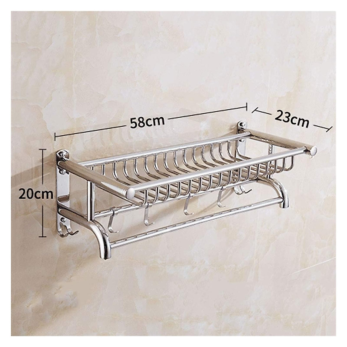 Towel Racks Bath Racks,Shower Corner Wall-Mounted Storage Rack 2-Layer Hook for Kitchen Bathroomshelves
