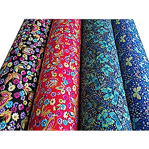 18" x 22" Fat Quarters Quilting Cotton Fabric Bundles for Sewing, 8 PCS Butterfly