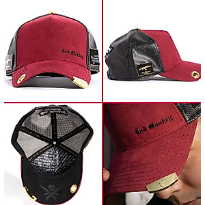 Red Monkey Designs 6 Hat Bundle 4 of Limited Edition Unisex Fashion Trucker Cap Hats + Free Bandanna.,Multicolor,One Size