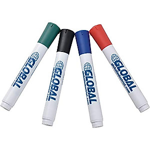 Global Industrial 48"W x 36"H Magnetic Glass Calendar Whiteboard, White