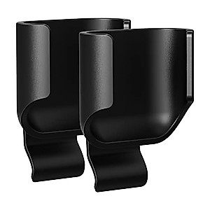 Geekria 2 Pack Earbuds Case Ultra Light Belt Clip Pocket Holder, Compatible with APPL AirPod, AirPod 2 True Wireless Earbuds, Charging Port Accessible (Black)