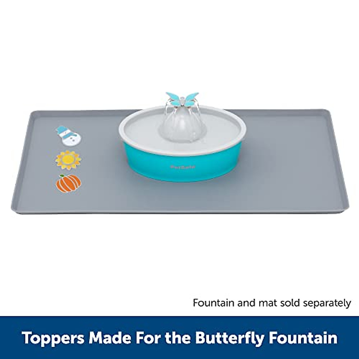 PetSafe Butterfly Fountain Seasonal Toppers 3 Pack - Cat Water Dispenser Accessories - Seasonal Pet Supplies - Includes Sun, Pumpkin, & Snowman Toppers - Celebrate Every Season - Cool & Cute Stuff