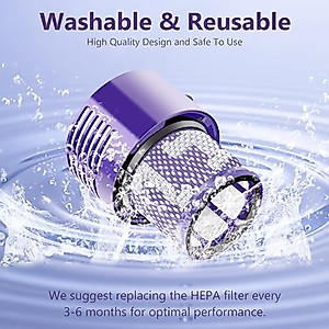 Funmit V10 Filters Replacement for Dyson V10 Cyclone Series, V10 Absolute, V10 Animal, V10 Total Clean, V10 Motorhead, SV12 Vacuum Cleaner, Replaces Part # 969082-01, 2 Pack