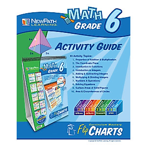 NewPath Learning Math Curriculum Mastery Flip Chart Set, Grade 6