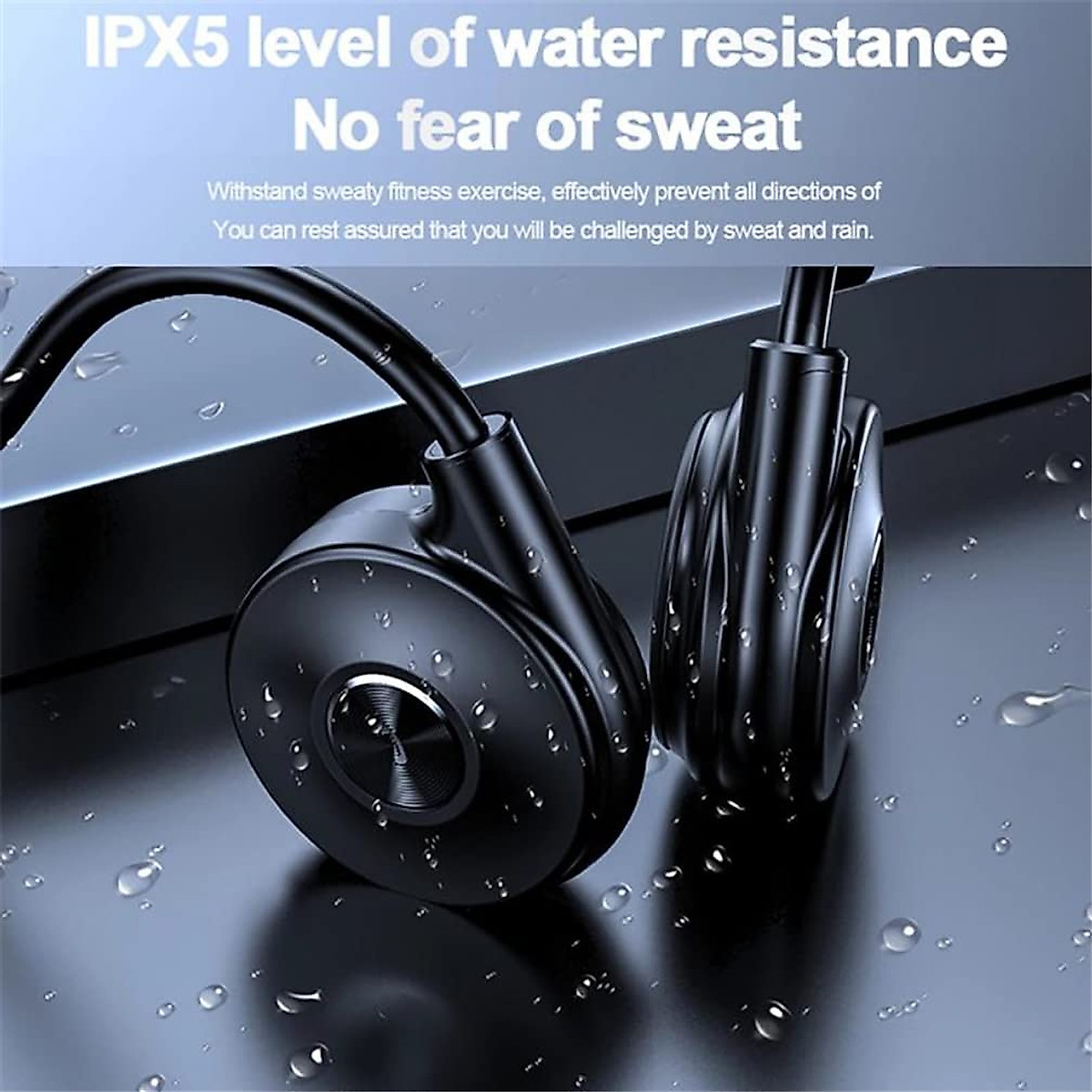 Bone Conduction Sports Gaming Headset Bluetooth 5.0 Wireless Stereo Open-Ear Headphones with Noise-Canceling Boom Microphone, for Running Hiking Home Office Conference Calls,Pink