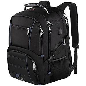 LTINVECK Extra Large 50L Travel Laptop Backpack, Computer bag Backbag with USB Charging Port, TSA Friendly Durable Big RFID Heavy Duty Business Tech Backpack Fits 17 Inch Laptops for Men Women