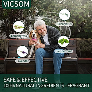 4 Pack Flea Collar for Dogs, Dog Flea and Tick Collar Glow in Dark, 8 Months Flea and Tick Prevention for Dog, Waterproof Adjustable Natural Tick and Flea Collar for Small Medium Large Dog Puppy-Pink