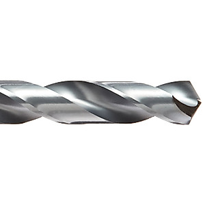 Chicago Latrobe 190F Series High-Speed Steel Reduced-Shank Drill Bit Set With Plastic Case, Black Oxide Finish, Flatted Shank, 118 Degree Split Point, Inch, 8-piece, 9/16" - 1" in 1/16" increments