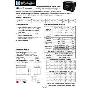 Mighty Max Battery 12V 55Ah SLA Replacement Battery for MK M22NF SLD G - 2 Pack