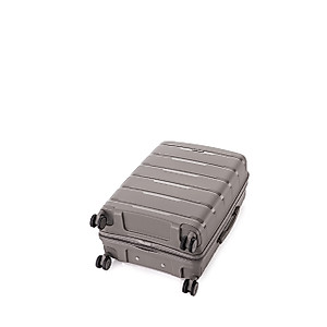 Rockland Pasadena Hardside Spinner Wheel Luggage, Silver, 19", 23", 27"