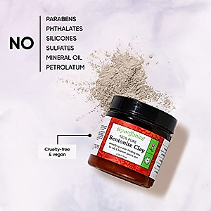 Sky Organics Indian Healing Clay with Detoxifying Bentonite Clay for Face, Helps Remove Impurities, Suitable for Oily or Blemish-Prone Skin, 100% Pure, Vegan & Cruelty-Free Skin Care, 4 Oz.