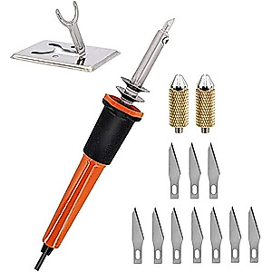 Niuelai Professional Heat Cutter Kit(16pcs),Hot Knife for Cutting & Carving Foam Making Stencils and Cutting Vinyl & Plastic,Multipurpose Stencil&Plastic Cutter for Fun Crafting