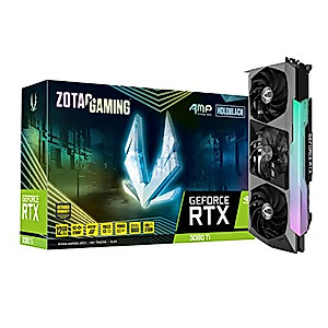 ZOTAC Gaming GeForce RTX™ 3080 Ti AMP Extreme Holo 12GB GDDR6X 384-bit 19 Gbps PCIE 4.0 Gaming Graphics Card, HoloBlack, IceStorm 2.0 Advanced Cooling, Spectra 2.0 RGB Lighting, ZT-A30810B-10P