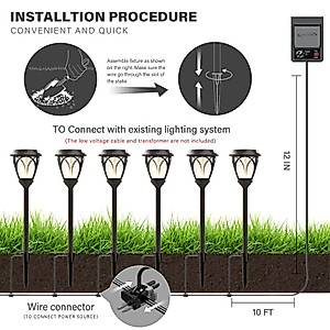 Malibu Kristi Collection LED Low Voltage Outdoor Path Lighting Garden Light Landscape Lighting Pathway Light 0.8W for Lawn, Patio, Yard, Walkway, Driveway 8PK 8422-3103-08