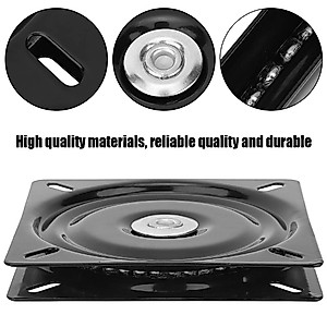 Alvinlite Turntable Bearings Hardware Square Ball Bearing Rotating Turntable Bearing Plates for Rotating Table Serving Tray (8 inch)