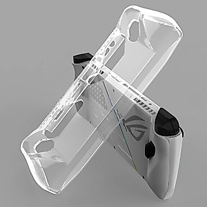 HUAYUWA Clear Protective Case Compatible for ROG Ally 7" Gaming Handheld 2023 Soft TPU Cover Case Game Console Full Pretoction Case