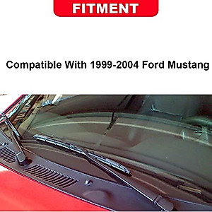 CHEDA New 2PCS Improved Windshield Wiper Cowl Vent Grille Panel Hood Assembly, Compatible With 99-04 FORD MUSTANG, 3R3Z 6302228