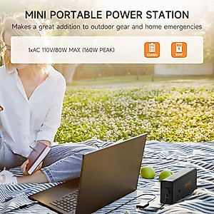 Runhood Portable Power Station RALLYE NANO, 324Wh Modular Solar Generator Lithium Battery Energy Bar 256W DC Outlet,110V/80W AC Outlet (Solar Panel Not Included) for Outdoors Camping Travel Hunting