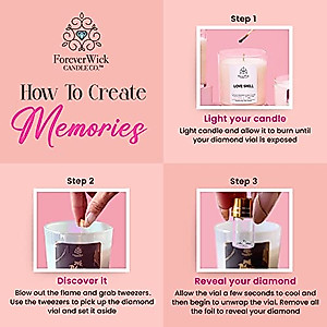 Lavender & Magnolia Surprise Candle with Diamond Inside | Foreverwick Candles | Scented Soy Candles Gifts for Women Aromatherapy Candle Wax | Romance Candles All-Natural Organic Soy Candle 14oz | 70h