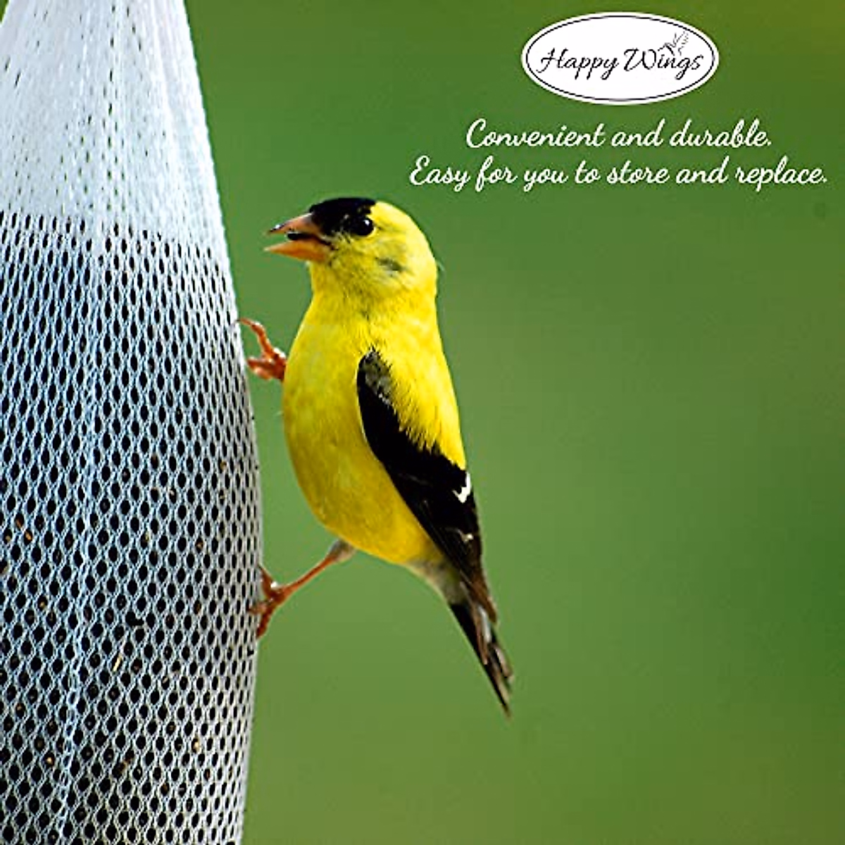 Happy Wings Refillable Nyjer/Thistle Empty Sock - Pack of 3 I Bird Feeder