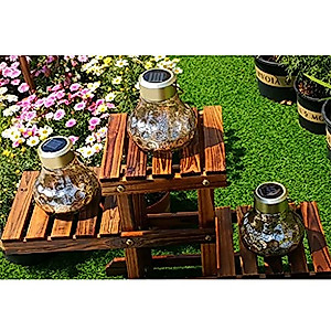 Solar Light Outdoor Home Garden Waterproof Hanging Light Garden Balcony Decoration Creative Fashion Glass Chandelier