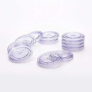 Cupture Classic 12 Insulated Double Wall Tumbler Cup with Lid, Reusable Straw & Hello Name Tags - 16 oz, Bulk Pack (Clear)