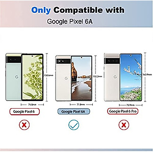 for Google Pixel 6A Case: [Crystal Clear Armor ] [8ft Military Drop Protection] [Non-Yellowing] Fashion Rugged Upgraded Shockproof Protective Phone Case for Google Pixel 6a, Slim Fit
