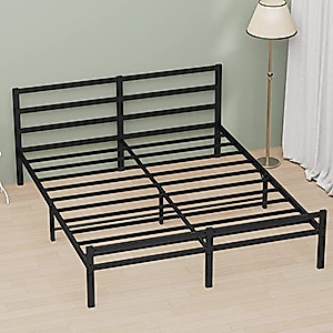 Musen King Bed Frame with Headboard and Footboard, 14 Inch Platform with Storage, Heavy Duty Steel Metal Bed Frame No Box Spring Needed, Noise Free, Anti-Slip, Easy Assembly (Max Load: 1200lb)