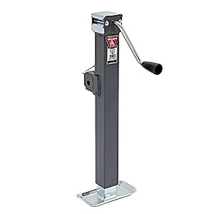 Bulldog 195362- SWL 195 DTSXFQ Square Tube Trailer Jack w/P&C, 15" Travel, Square Mount